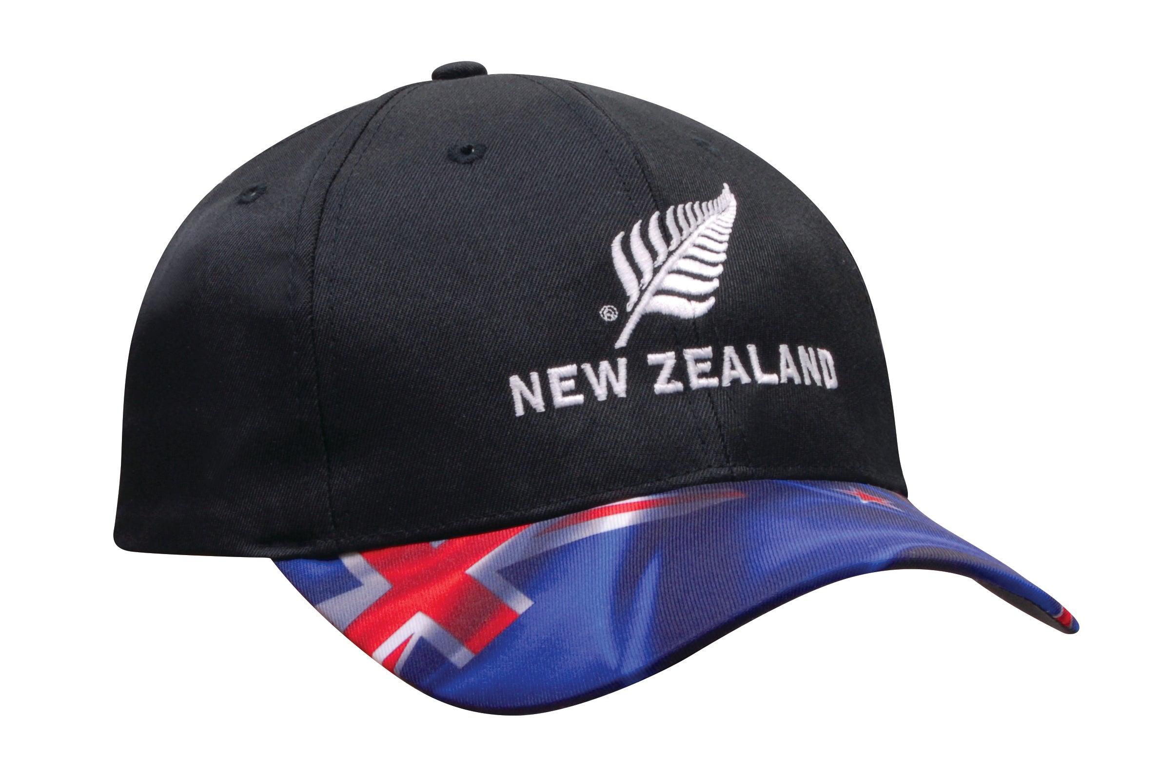 Breathable Poly Twill NZ Flag Peak Cap | Faster Workwear NZ – Faster ...