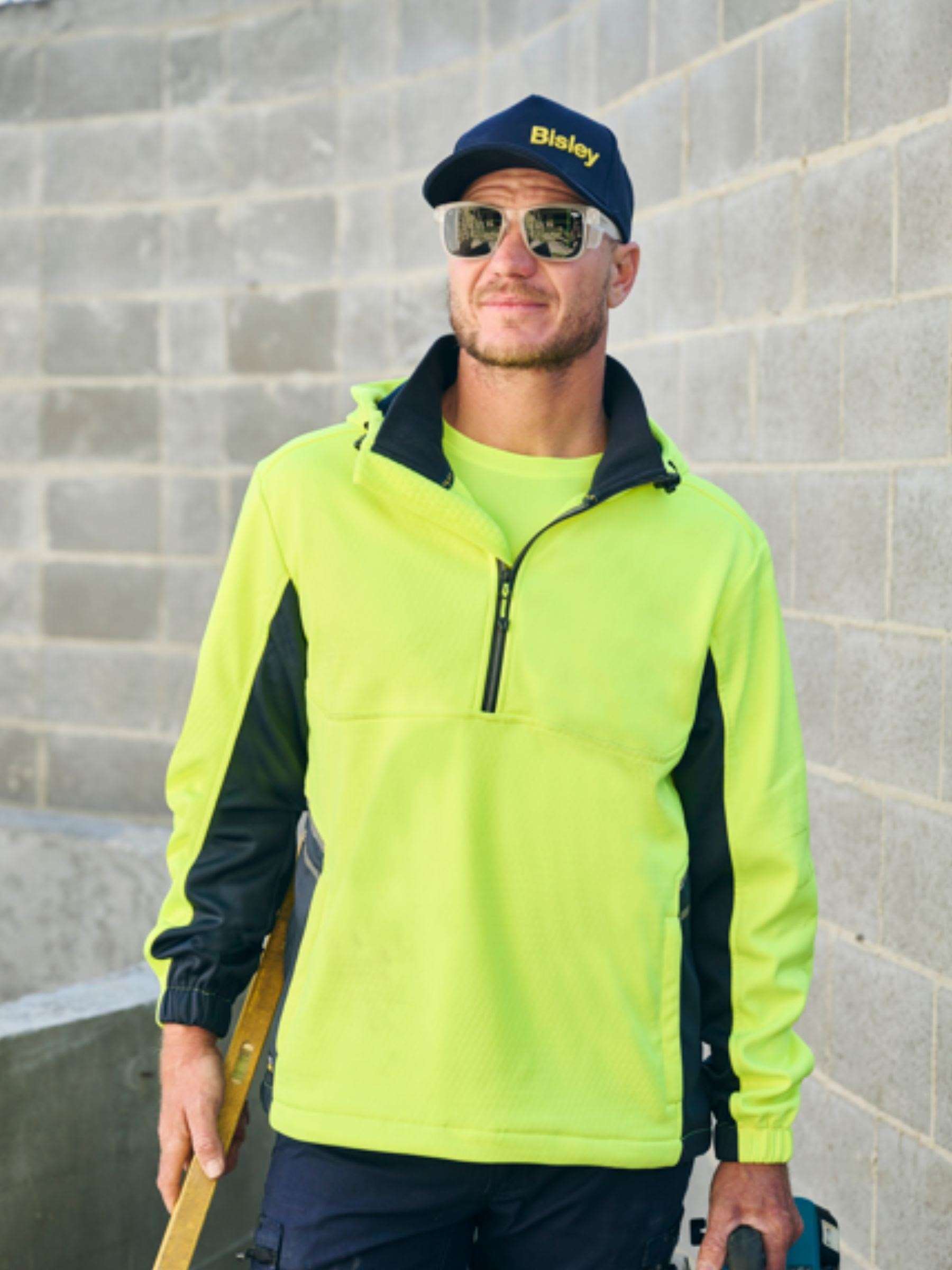 Hi Vis Liquid Repellent Fleece Hoodie – Faster Workwear and Design